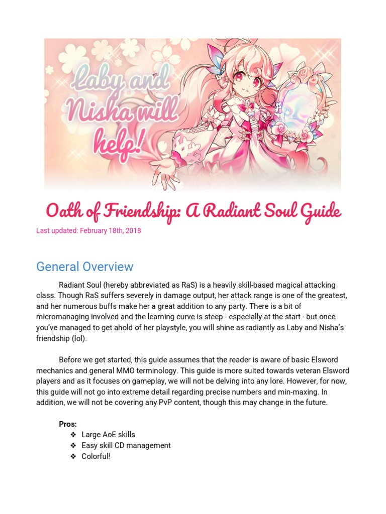 Radiant Soul PvE Guide PDF | PDF | Computer Keyboard | Leisure