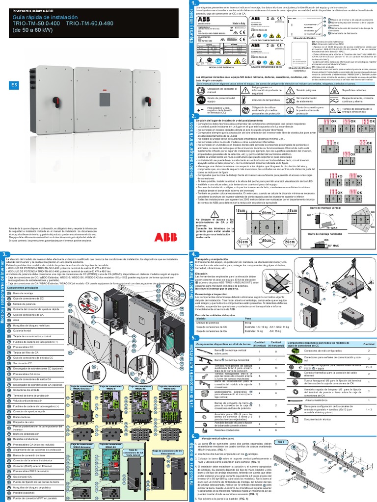 TRIO-TM-50.0 - 60.0-Quick Installation Guide ES-RevB PDF | PDF ...