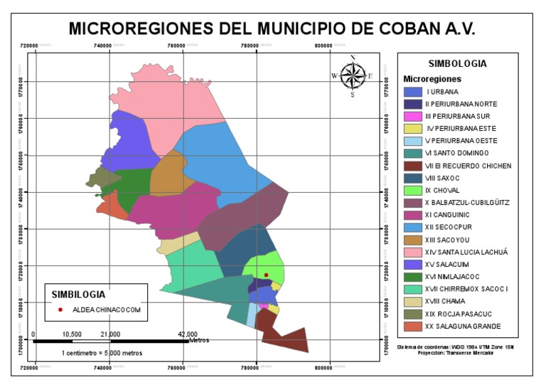 Microregiones y Mapa de Cobán, A.V. | PDF | Cartografía | Geomática