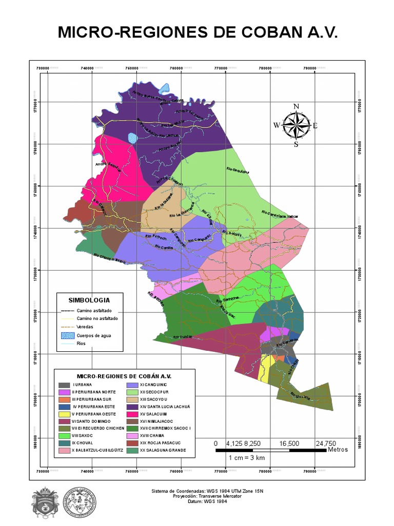 Mapa de Microregiones de Cobán, Guatemala | PDF | Infografia | Geofísica