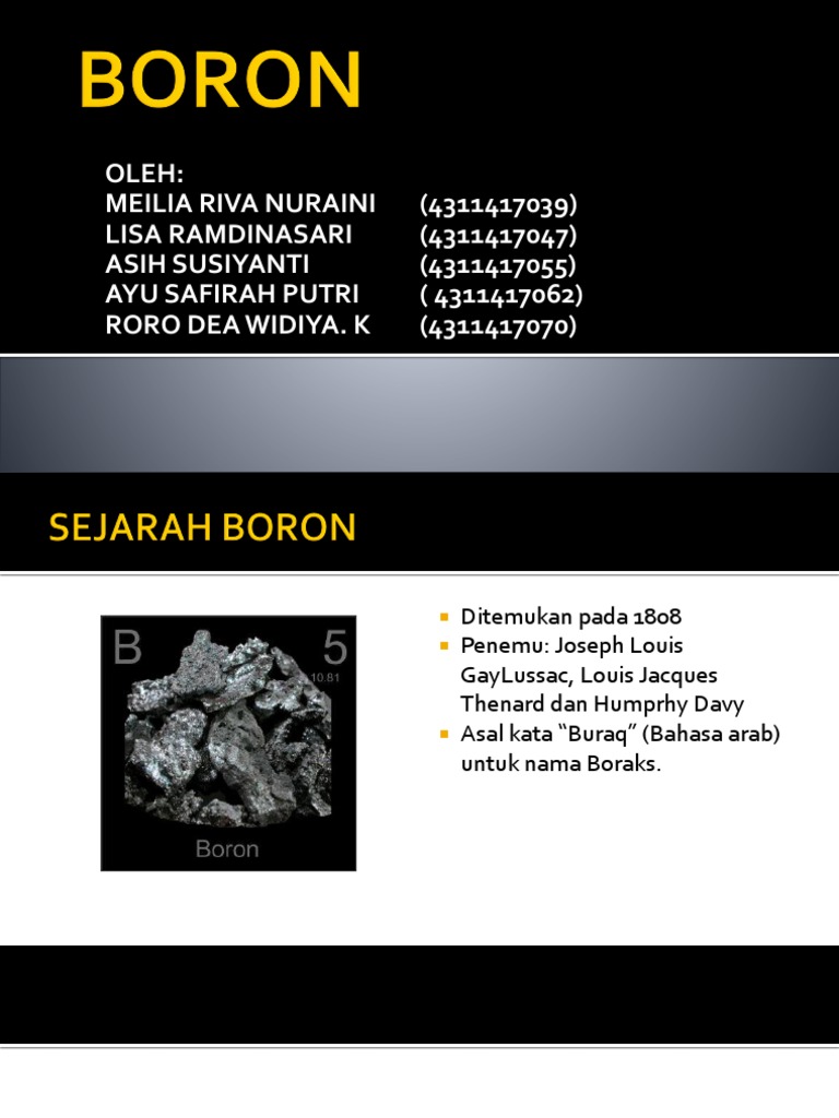 7 - PPT Boron | PDF