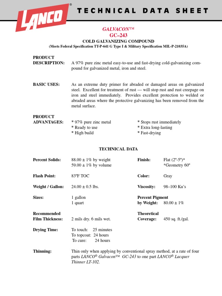 Galvacon | PDF | Chemical Substances | Industrial Processes