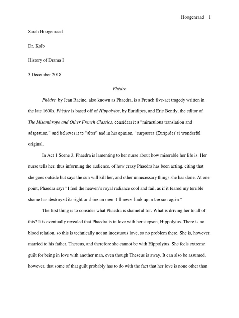 Phaedra | PDF | Theseus