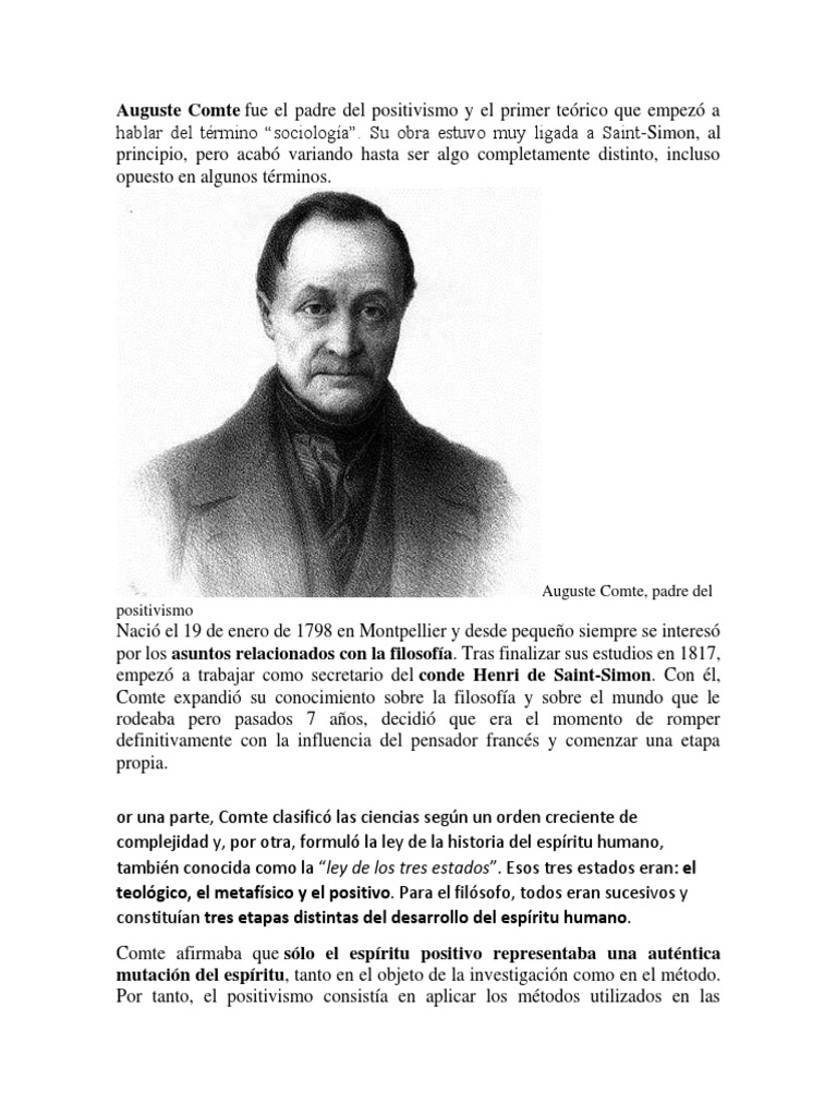 Auguste Comte Biografia