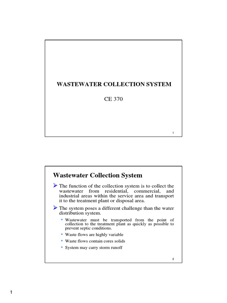 Wastewater Collection System Design Guide | PDF | Sanitary Sewer ...