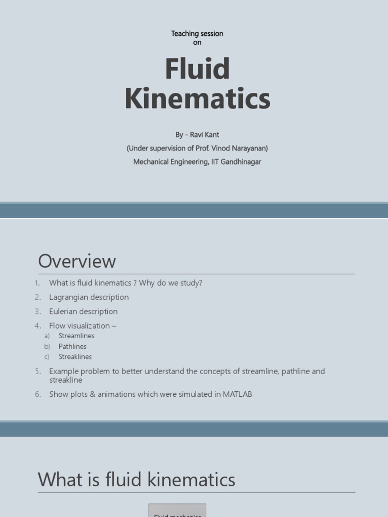 Fluid Kinematics | PDF | Continuum Mechanics | Fluid Mechanics