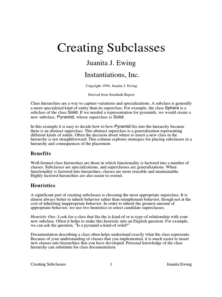 Sub Classing 1 | PDF | Inheritance (Object Oriented Programming ...
