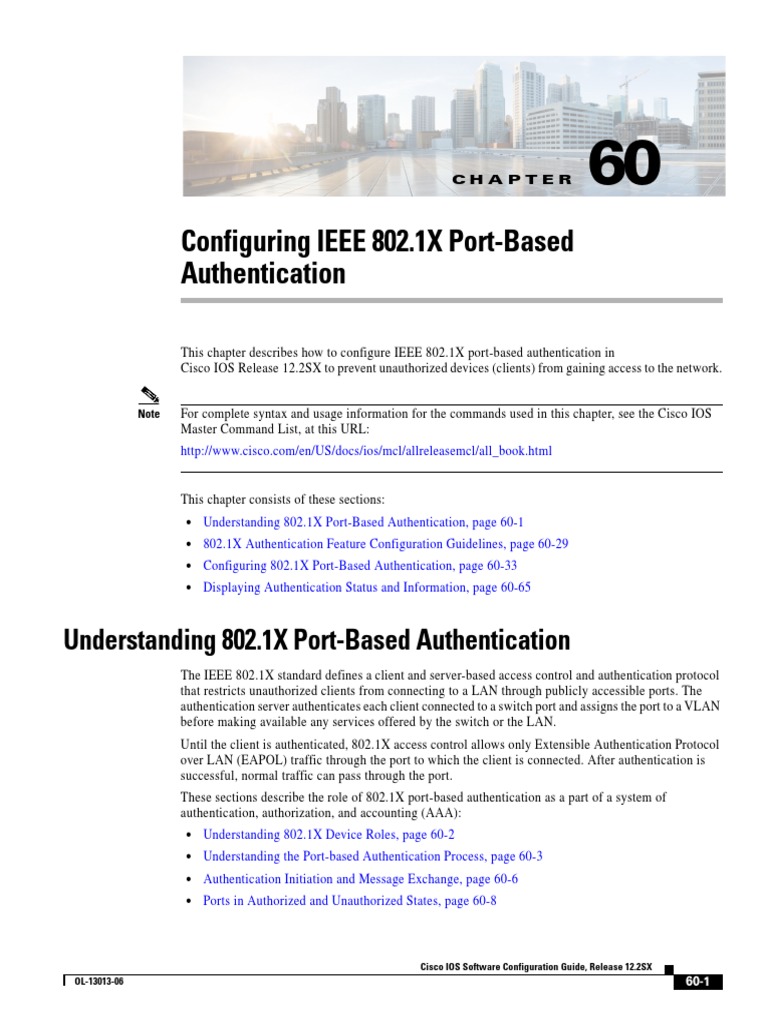 Dot1x PDF | PDF | Radius | Port (Computer Networking)