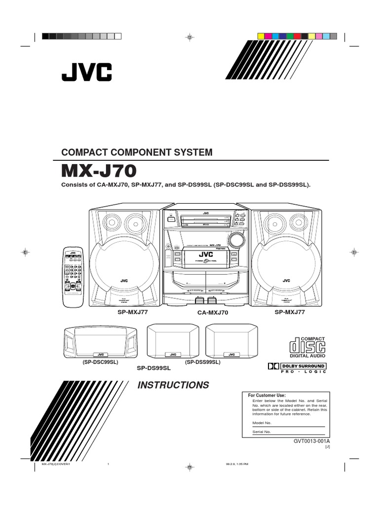 JVC MX-J70 PDF | PDF | Compact Cassette | Electromagnetic Interference