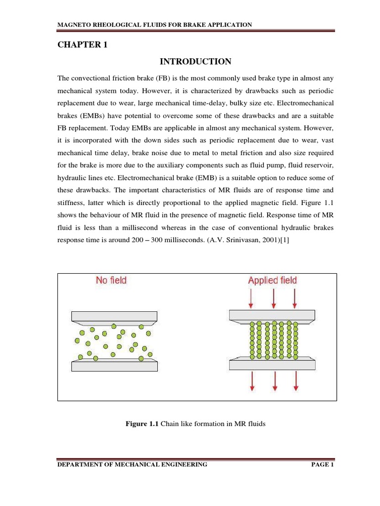 Magneto Rheological Fluids For Brake Application: Figure 1.1 Chain Like ...