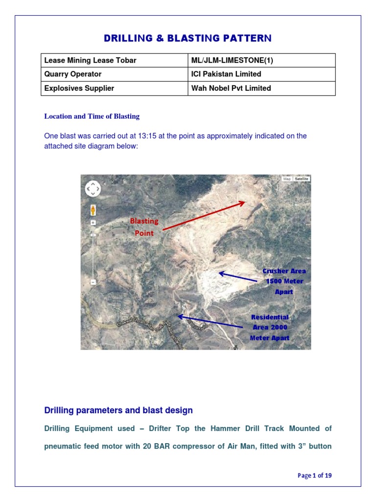 Blast Monitoring Report | PDF | Drilling | Vehicles