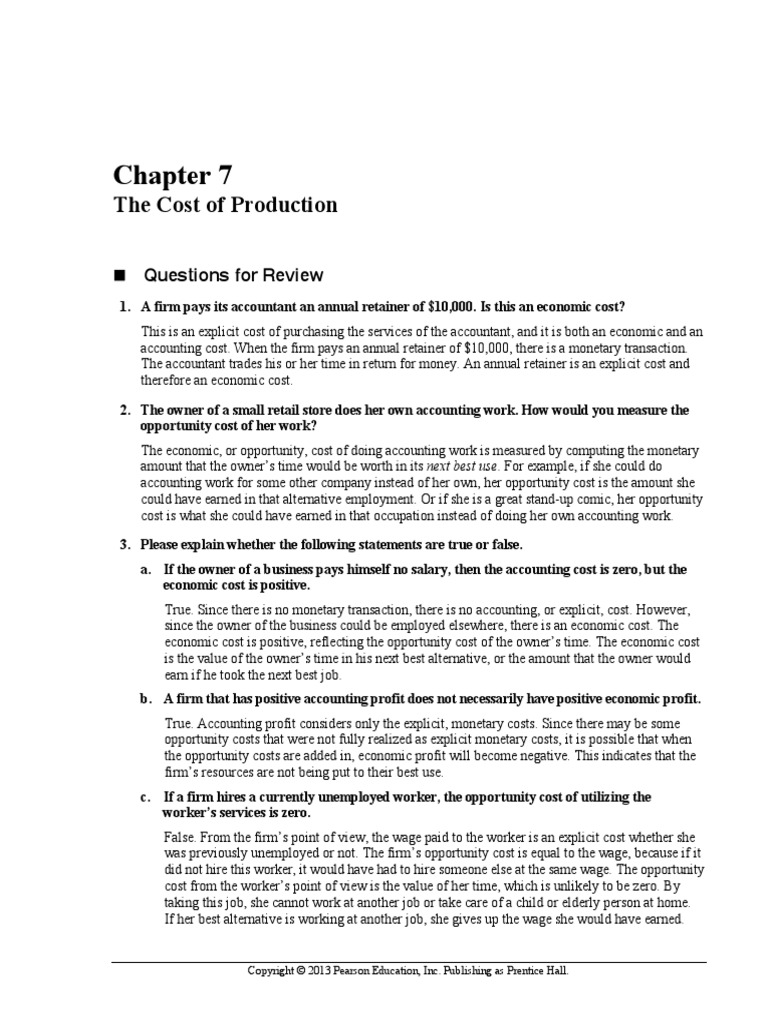 Ch07 PDF | PDF | Average Cost | Marginal Cost