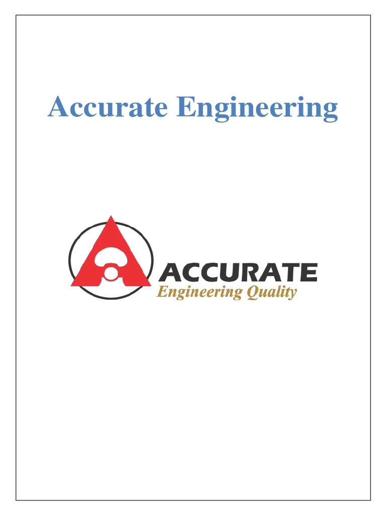 FINAL Accurate Engineering | Download Free PDF | Calibration | Gear