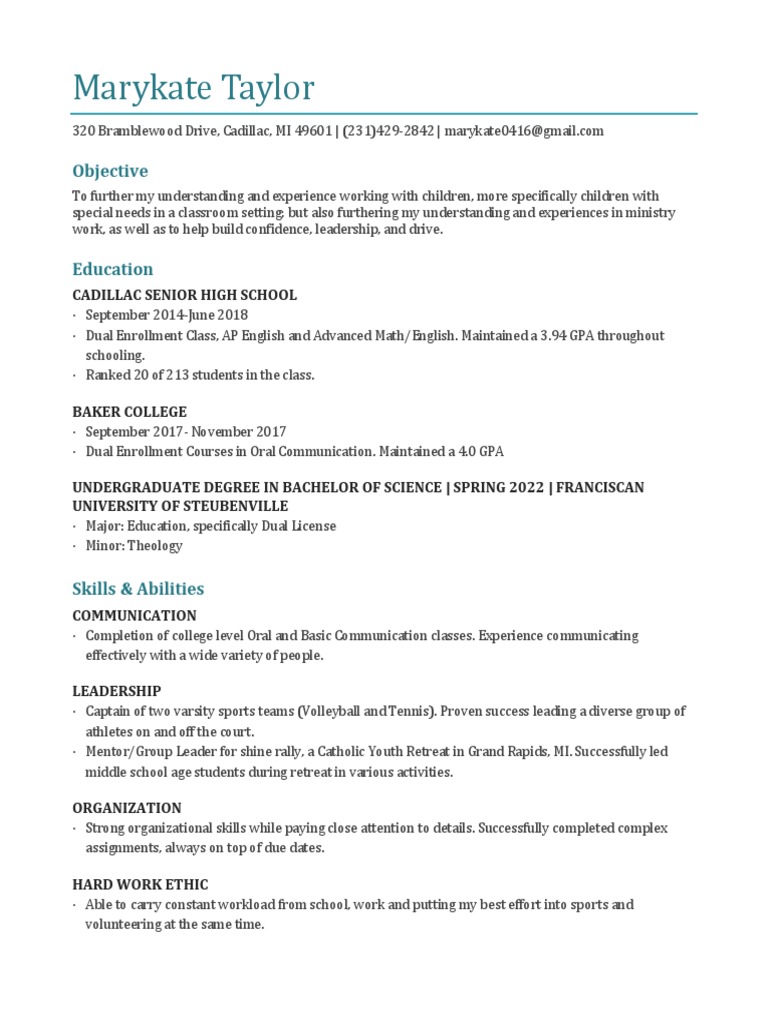 Resume PDF | PDF | Behavior Modification | Schools