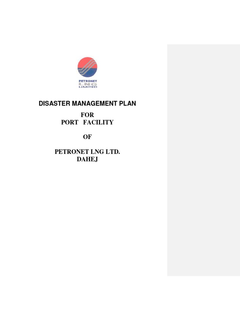 Disaster Management Plan Rev6 | PDF | Liquefied Natural Gas | Emergency