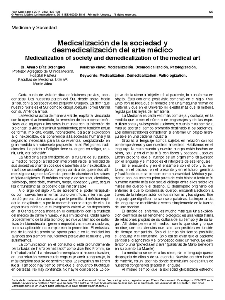 Medicalización Desmedicalización | PDF | Frankenstein | Muerte