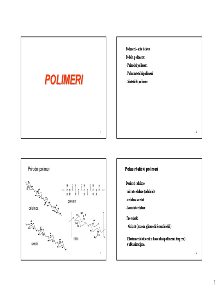 Polimeri Za Studente4 | PDF
