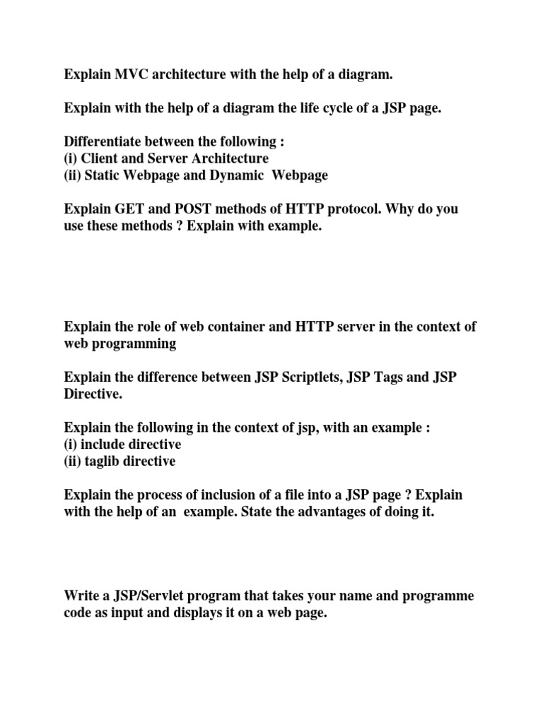 Explain MVC Architecture With The Help of A Diagram | PDF | Java Server ...