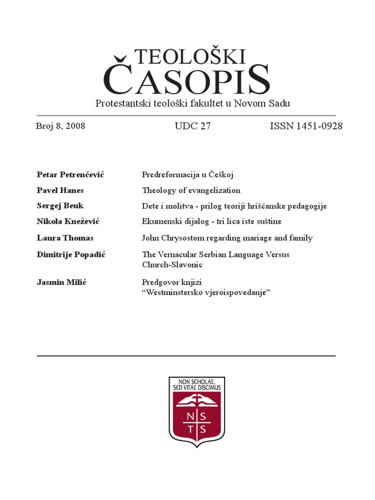 Teoloski Casopis 8 PDF | PDF