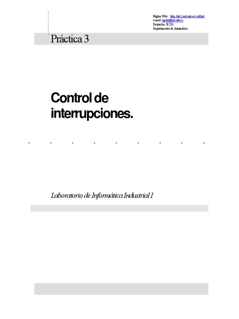 Control de Interrupciones 8051 | PDF | Electrónica digital | Circuito integrado
