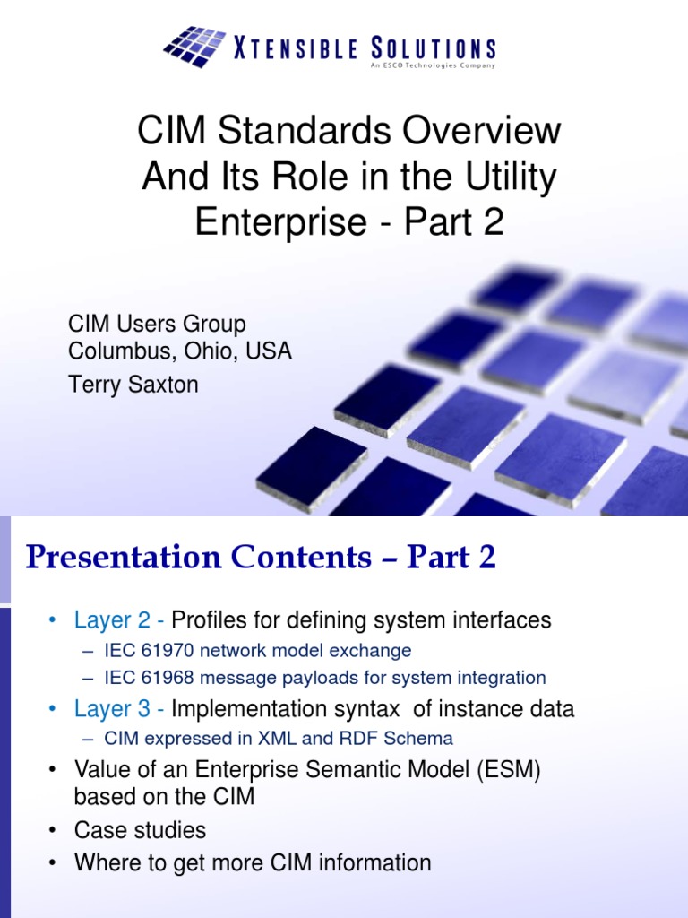 CIM Standards Overview CIM U Columbus - Part2-Saxton-Track 1 PDF | PDF | Resource Description ...