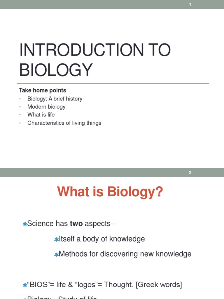 Introduction to Biology Concepts | PDF | Biology | Life