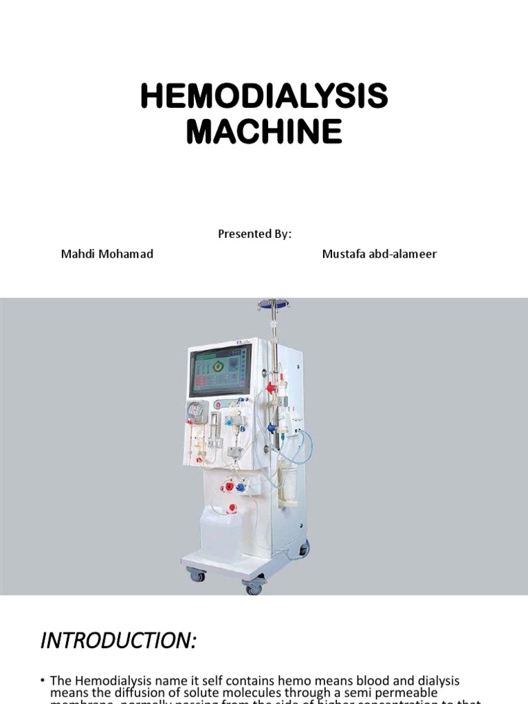 Hemodialysis Machine | PDF | Dialysis | Hemodialysis