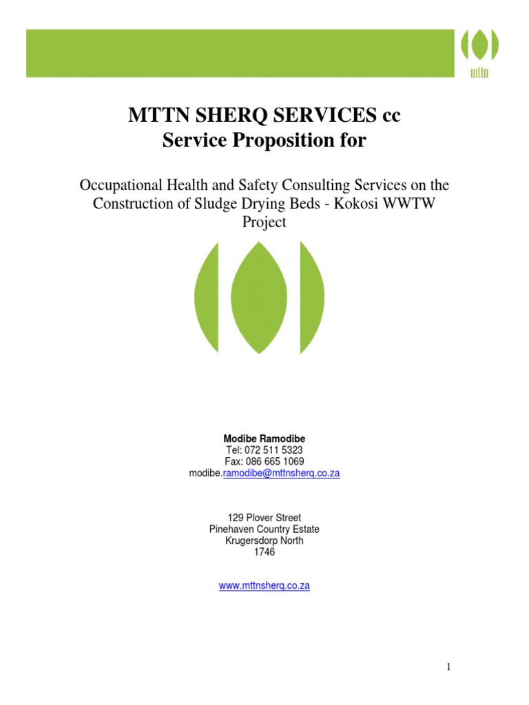 Service Proposal OHS | PDF | Consultant | Occupational Safety And Health