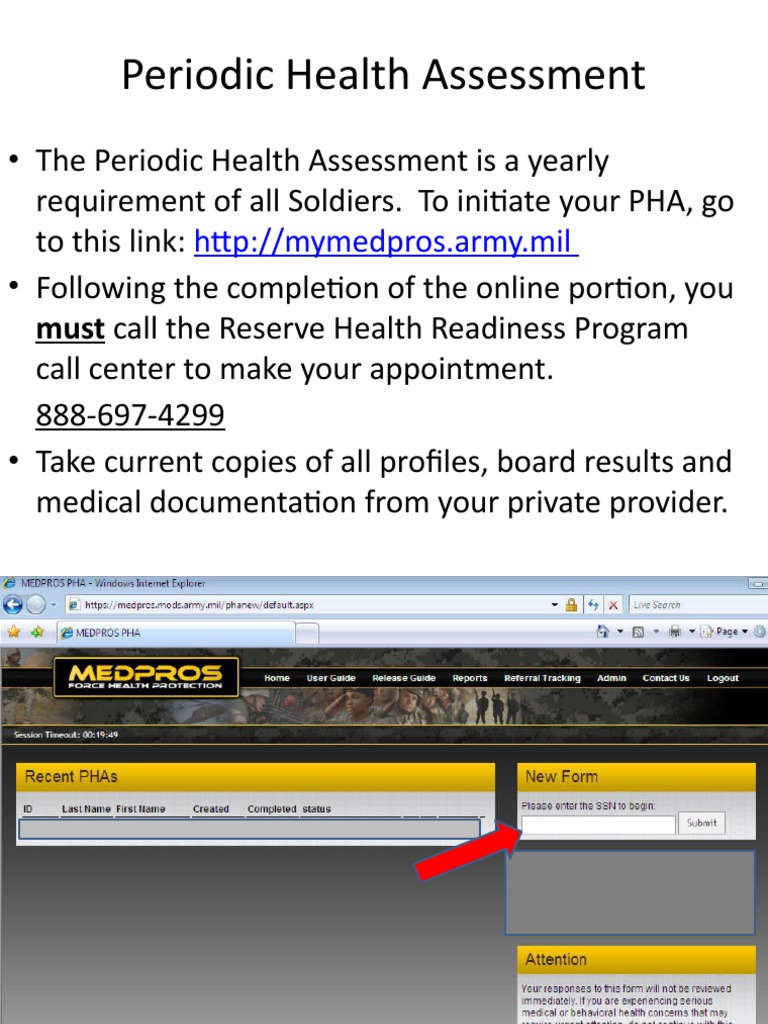 Periodic Health Assessment: Must Call The Reserve Health Readiness ...