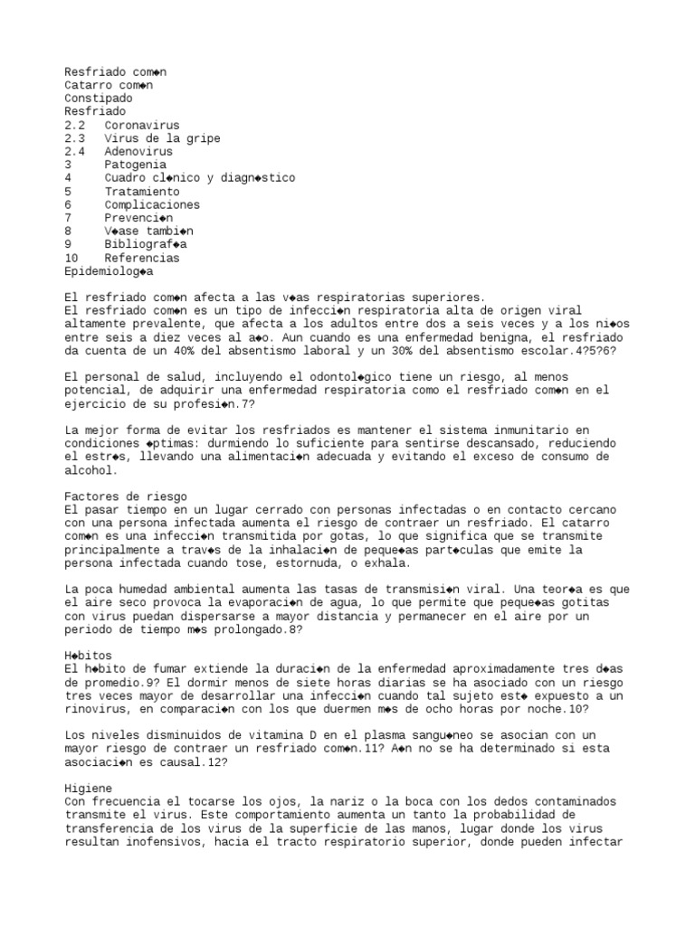 FGFGFG | PDF | Resfriado comun | Enfermedades respiratorias