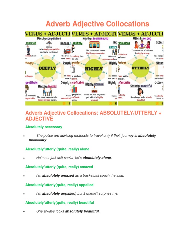 Adverb-Adjective Collocations Guide | PDF | Language Arts & Discipline