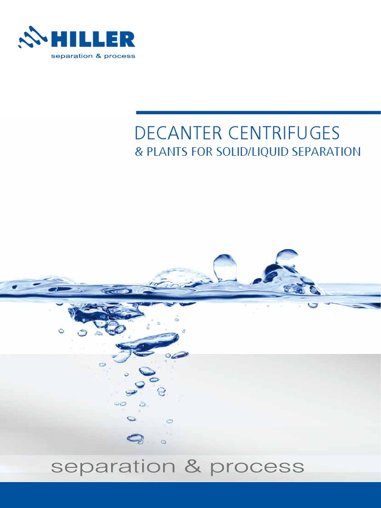 Hiller Decanter Centrifuges Overview | PDF | Electric Motor | Waste
