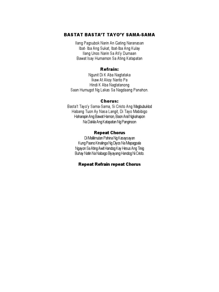Bastat Tayoy Sama Sama | PDF