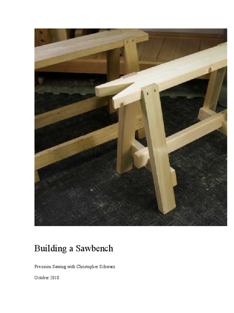Building A Sawbench PDF | PDF | Woodworking | Tools