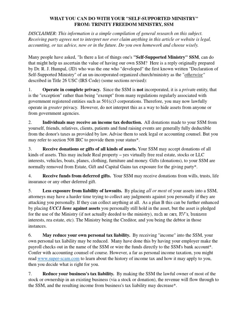 MinistryStartup Reports1 | PDF | 501(C) Organization | Constitutionality