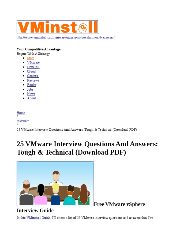 25 Vmware Interview Questions and Answers: Tough & Technical (Download PDF | PDF | Computer ...