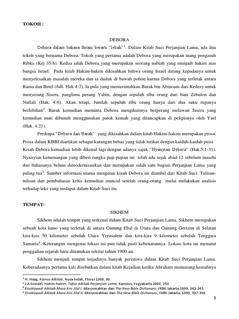 Debora dan Sejarah Sikhem dalam Alkitab | PDF | Agama & Spiritualitas