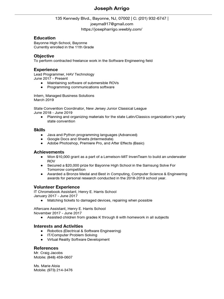 Resume - Joseph Arrigo | Download Free PDF | Digital Technology | Computing