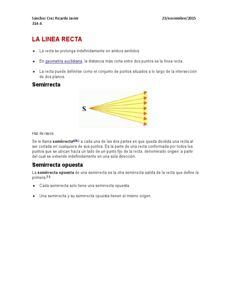 Definición y propiedades de la línea recta | PDF | Elipse | Línea ...