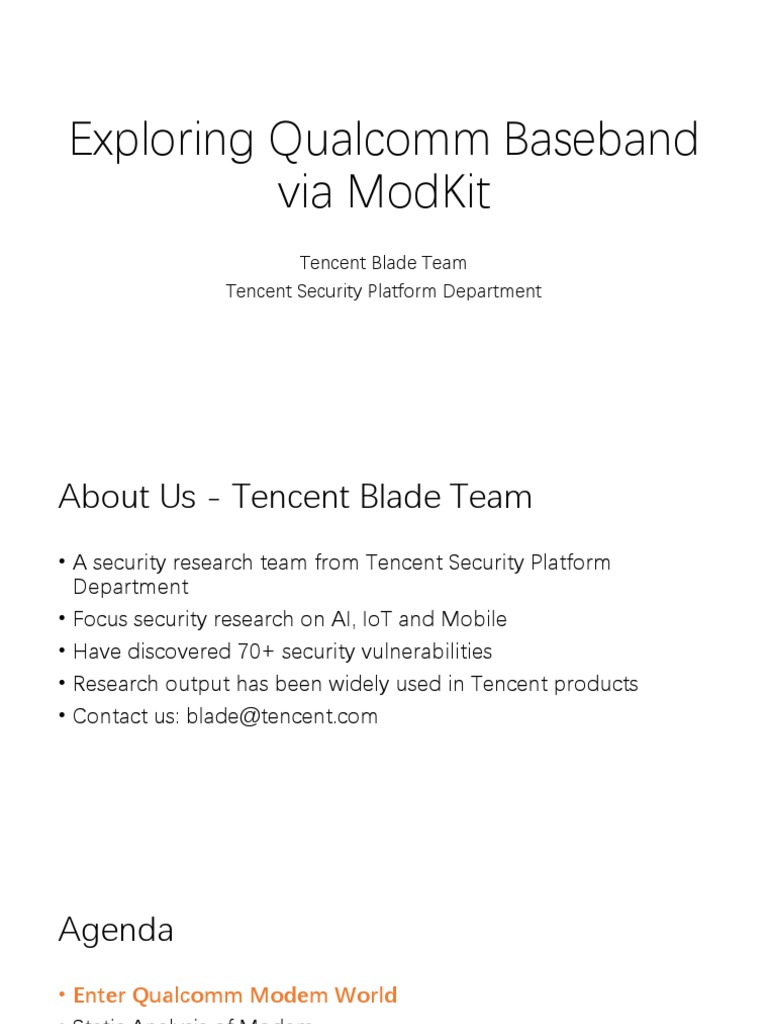 Qualcomm Modem Analysis with ModKit | PDF | Computer Architecture | Software Engineering