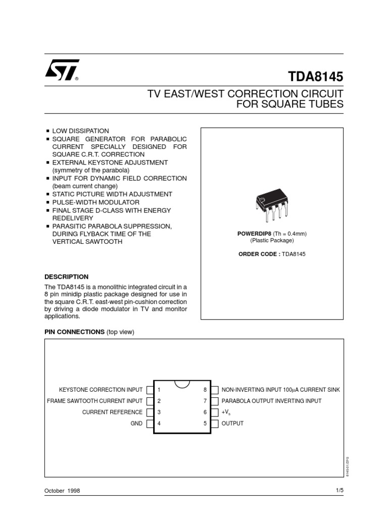 Tda 8145 | PDF | Amplifier | Electronic Circuits