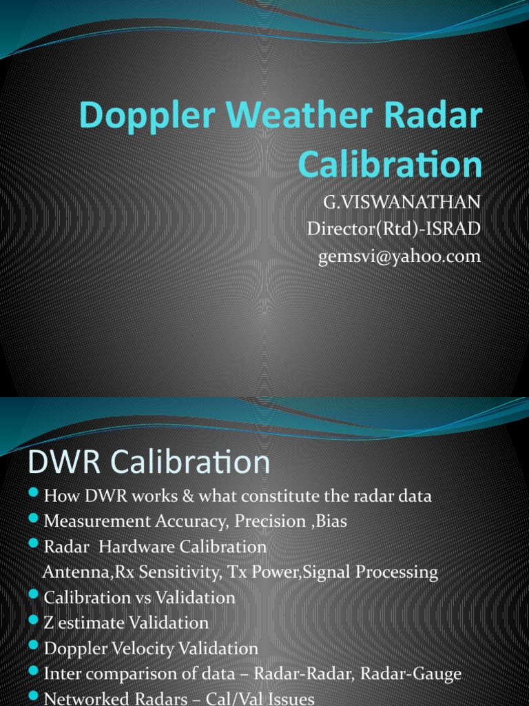 Doppler Weather Radar Calibration Final | PDF | Radar | Latitude