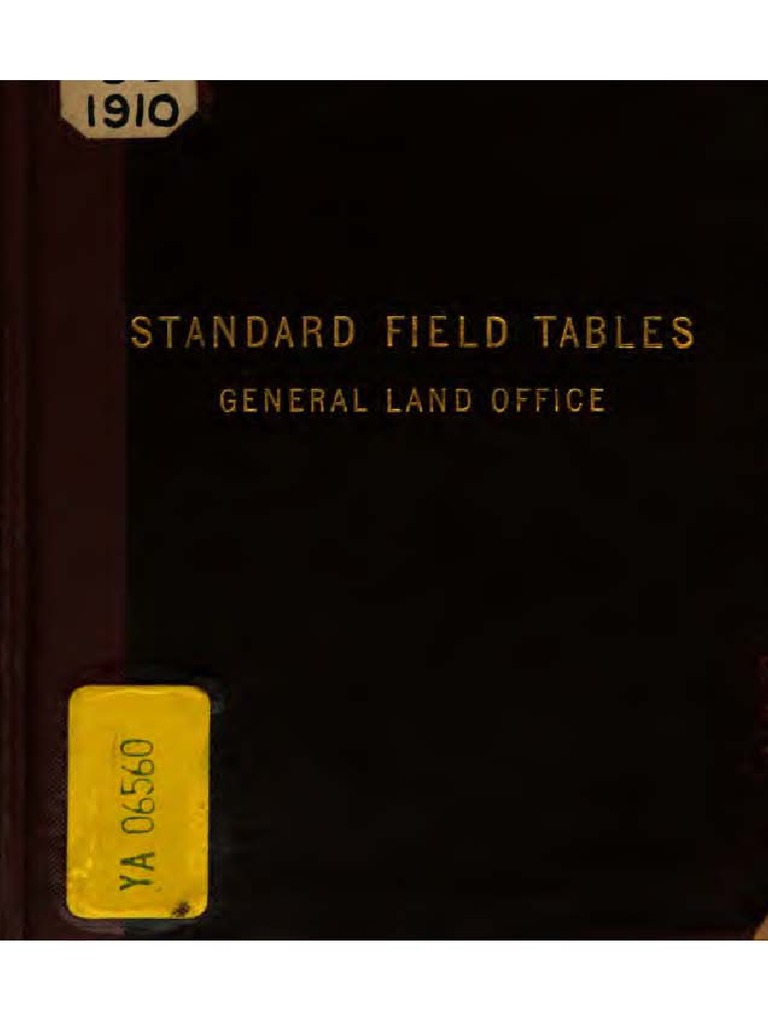 1910 Standard - Field - Tables | PDF | Trigonometric Functions ...