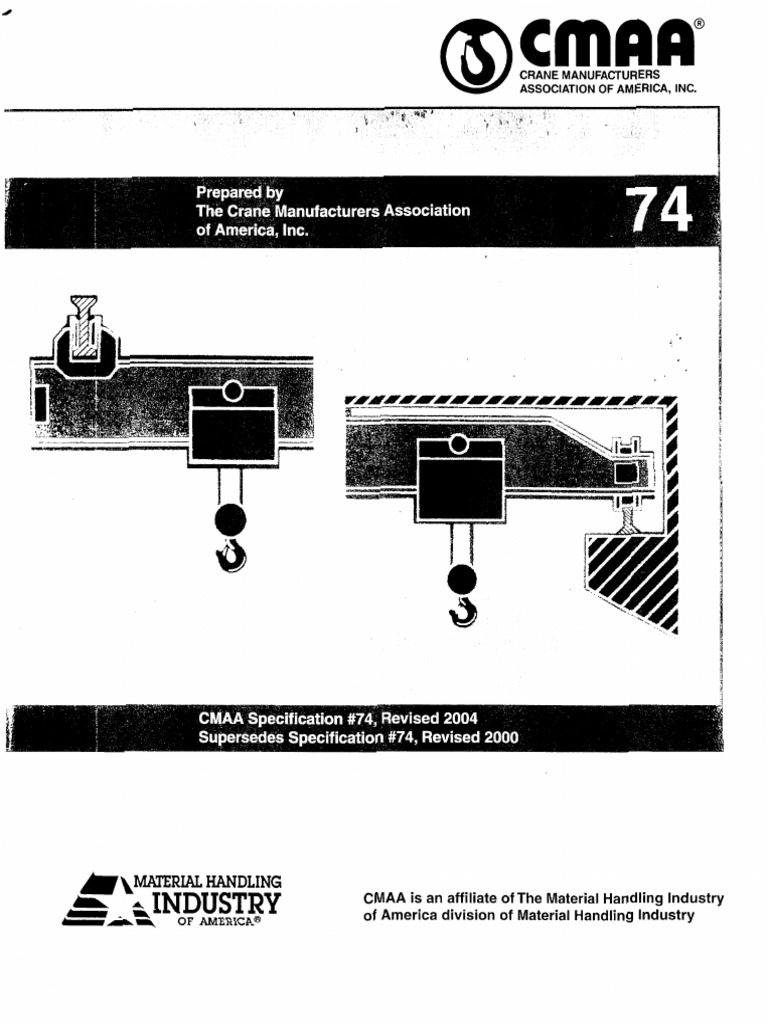 Cmaa #74 PDF | PDF | Crane (Machine) | Specification (Technical Standard)