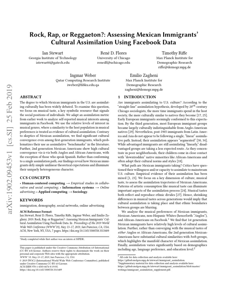 Immigration Assimilation in The New World | PDF | Immigration ...