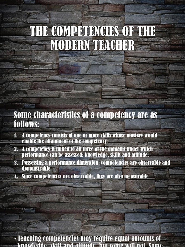 Modern Teacher Competencies Explained | PDF | Competence (Human ...