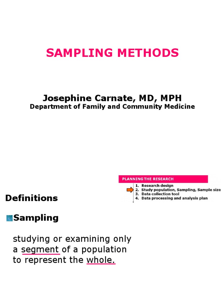 1 - Sampling Methods PDF | PDF | Sampling (Statistics) | Research Methods