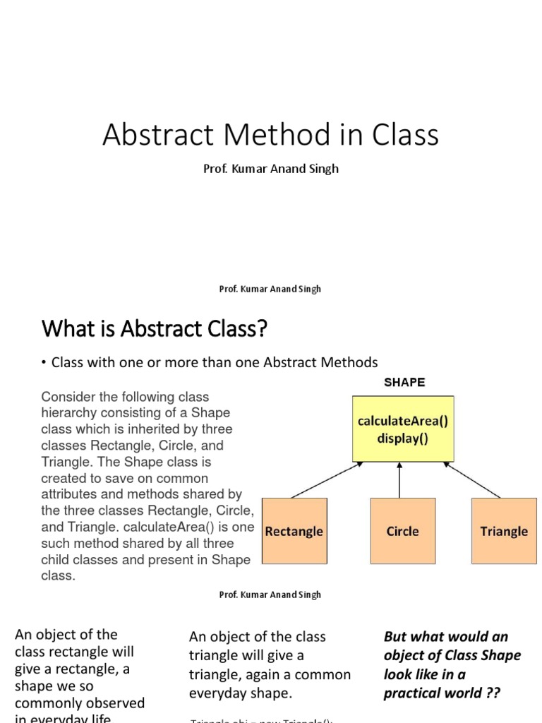 Abstract Method in Class | PDF | Class (Computer Programming) | Method ...