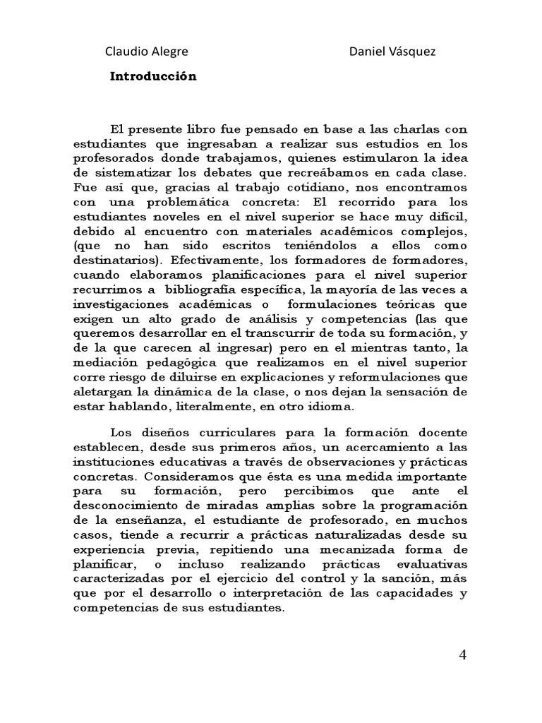 Planificar en La Escuela Primaria Alegre Vasquez Cap 1 | PDF | Plan de estudios | Planificación
