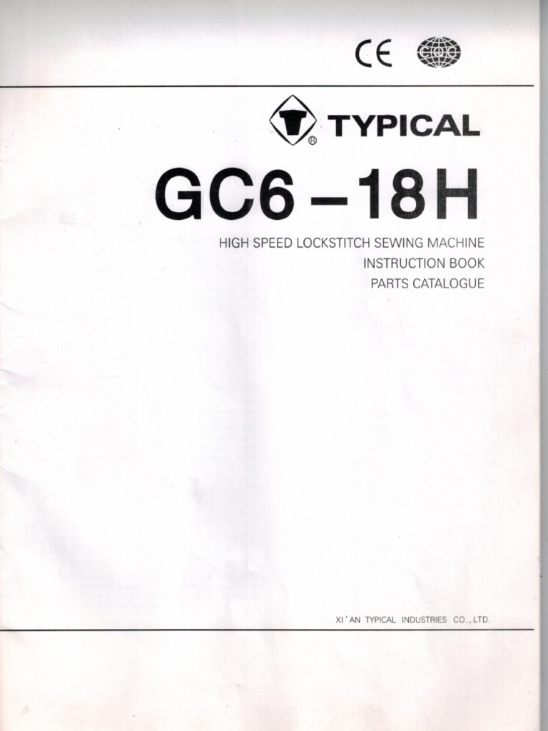 Recta Industrial Typical gc6-18h PDF | PDF